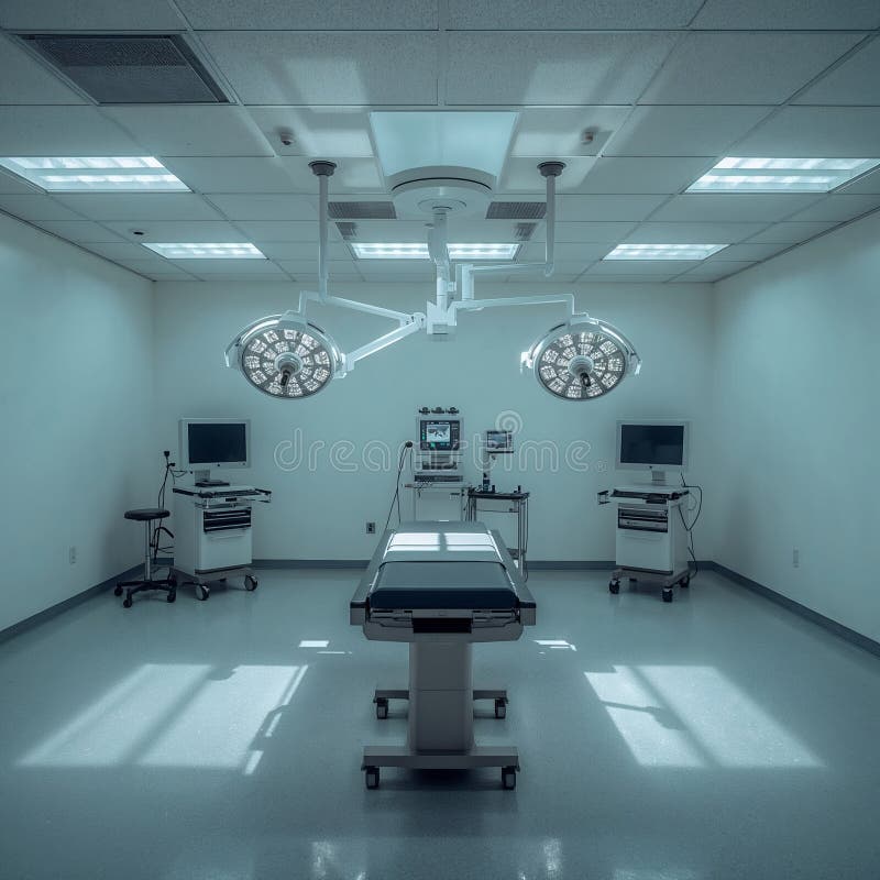 Sterile Operating Room Interior with Modern Medical Equipment and ...