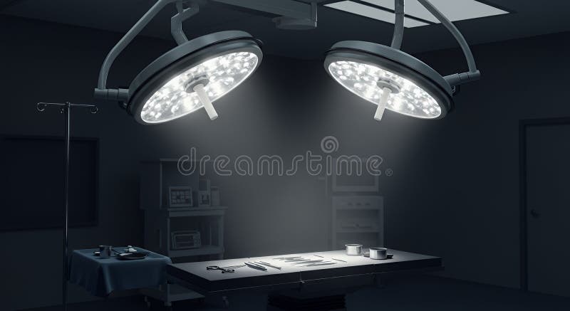Sterile Operating Room Ready for Surgery Stock Illustration ...