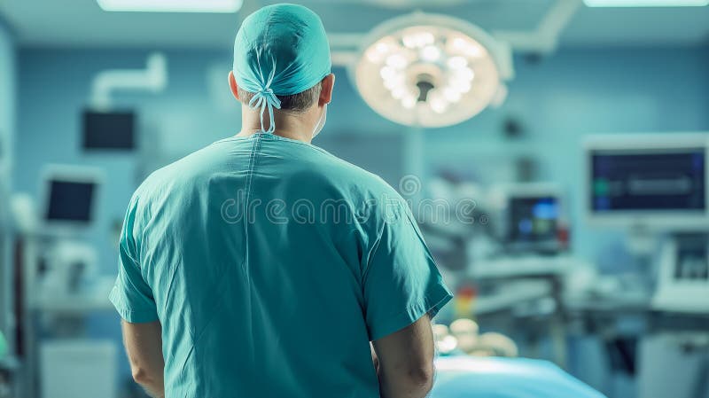 Surgeon Prepares for a Complex Surgical Procedure in a Sterile ...