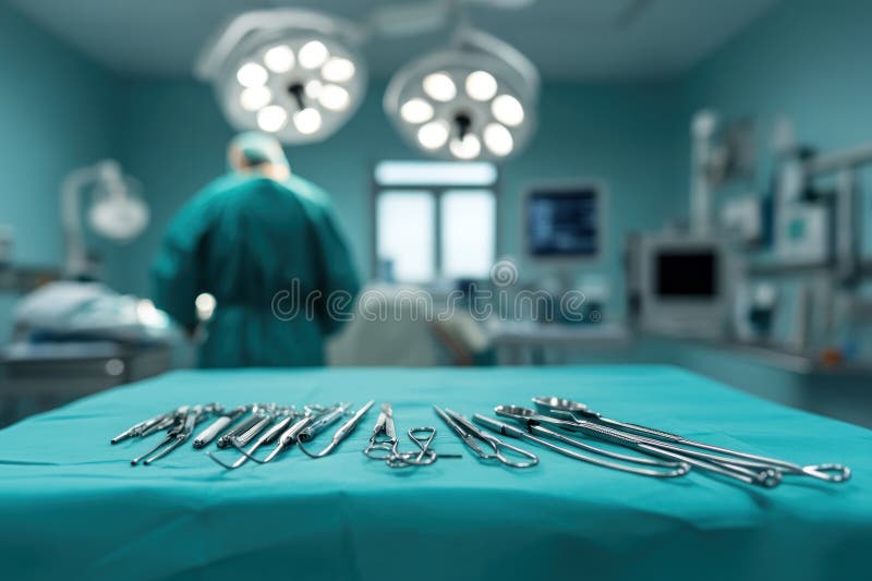 Sterile Operating Room with Surgical Instruments Ready for Use Stock ...