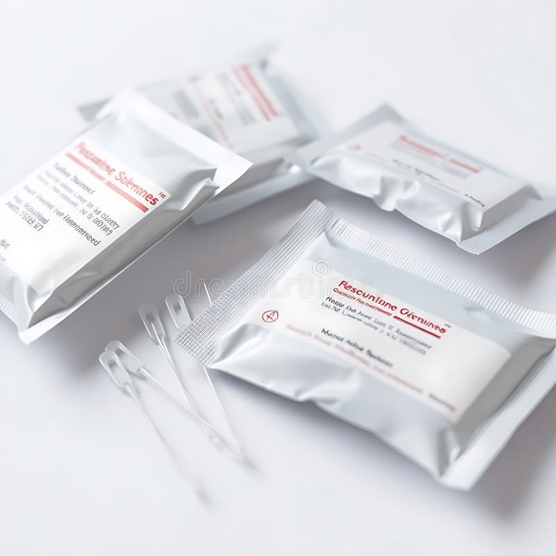 A Sterile Pack of Surgical Sutures in Labeled Packets Displayed on ...