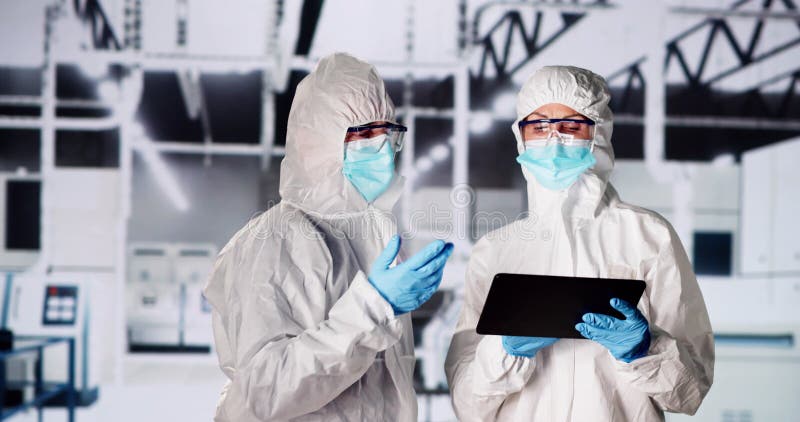 Sterile Semiconductor Manufacturing Factory and Worker Stock Photo ...