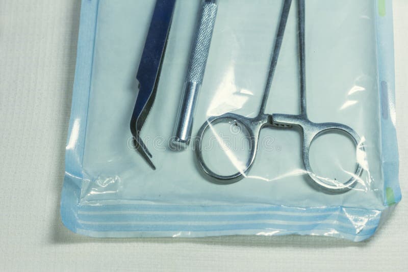 Sterile Set of Surgical Instruments, in Disposable Packaging Stock ...
