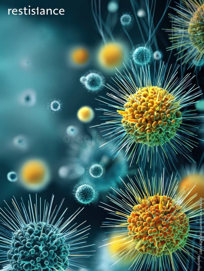 Virus-like Structures with Spikes Labeled Resistance Floating in a ...