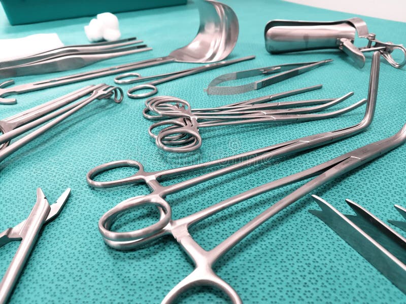 Sterile Surgical Instruments Stock Photo - Image of clean, cotton ...