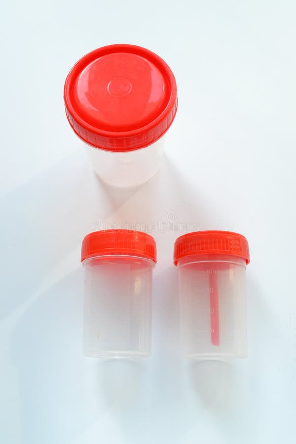 Sterile Transparent Blank Plastic Container for Analysis. Stock Photo ...