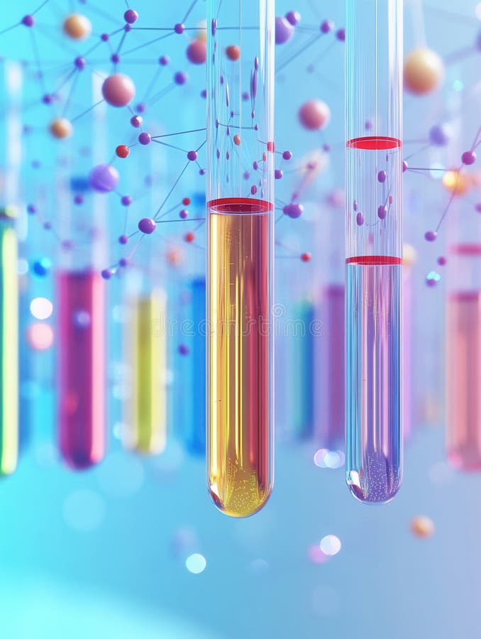 Modern 3D-rendered Veterinary Laboratory with Vibrant Test Tubes and ...