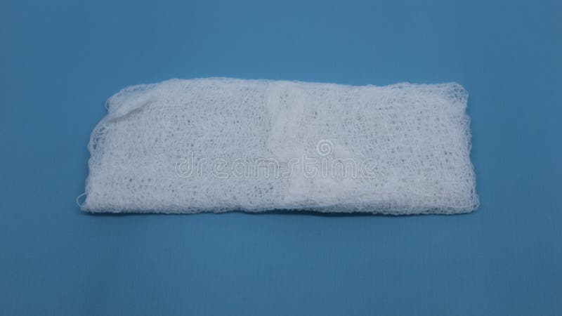 Sterile White Gauze for Dressing the Wound and Attached with a Skin ...