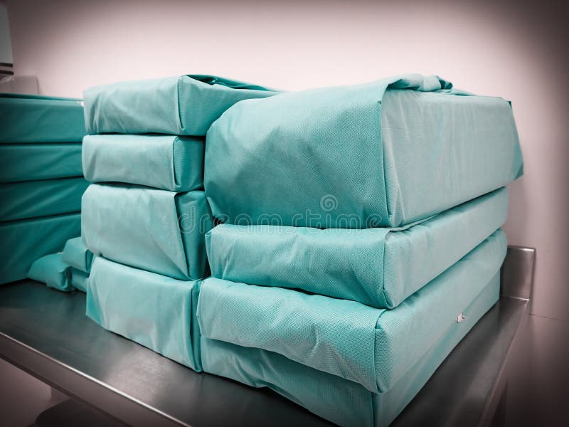 Sterile Wrapped Surgical Instruments Stock Image - Image of central ...