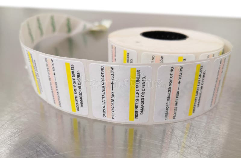 Sterilization Indicator Labels or Sticker. Selective Focus Stock Image ...
