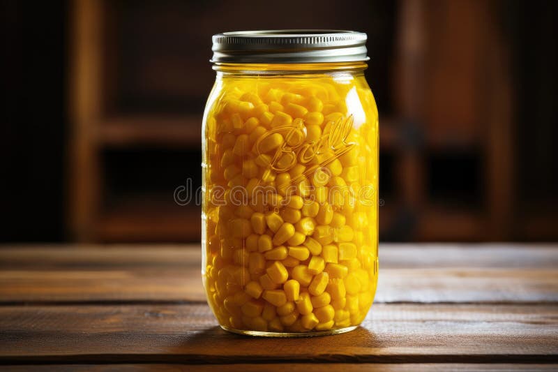 Sterilized Corn In A Jar Generative Ai Stock Illustration Illustration Of Corn Pickled