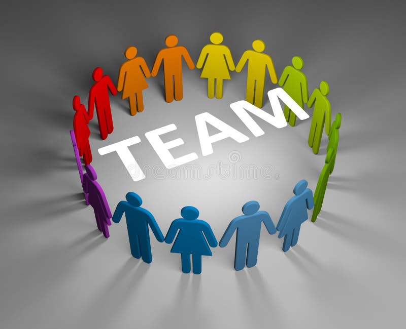 Teamwork People Group Holding in Arms Wegens Hard Werken Bij Het ...