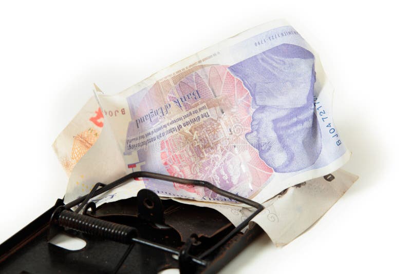 Sterling Pound Financial Trap Editorial Photo - Image of trapped, money ...