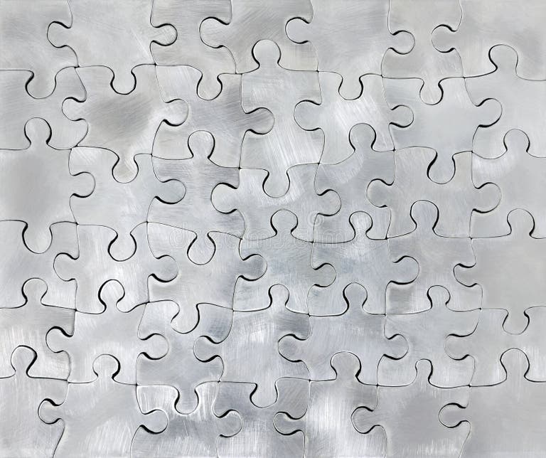 Sterling Silver Puzzle stock photo. Image of achievement - 23864800