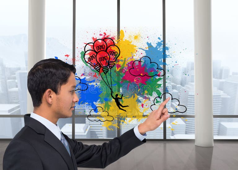 Stern Asian Businessman Pointing Stock Image - Image of light, urban ...