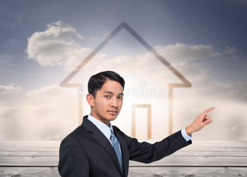 Stern Asian Businessman Pointing Stock Photo - Image of business ...