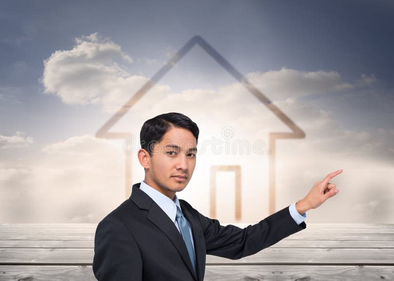 Stern Asian Businessman Pointing Stock Photo - Image of business ...