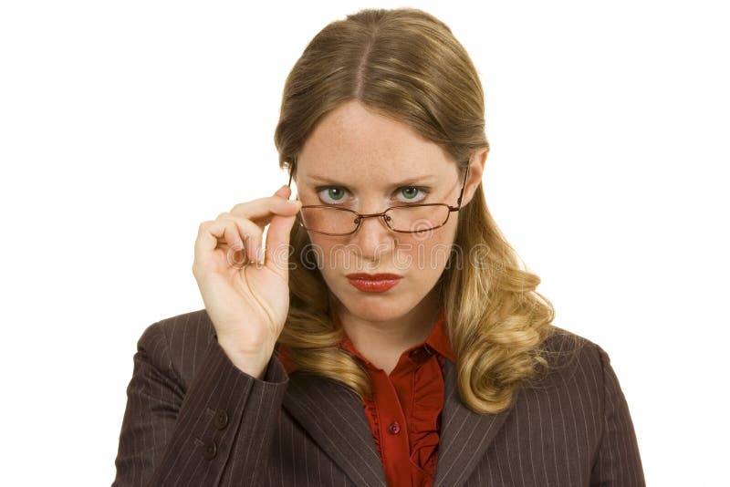 Stern Businesswoman stock image. Image of leadership, secretary - 2802725