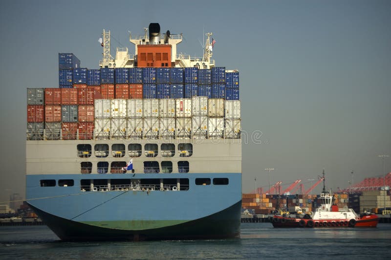 Stern of Container Ship stock photo. Image of stern, vessel - 8912866