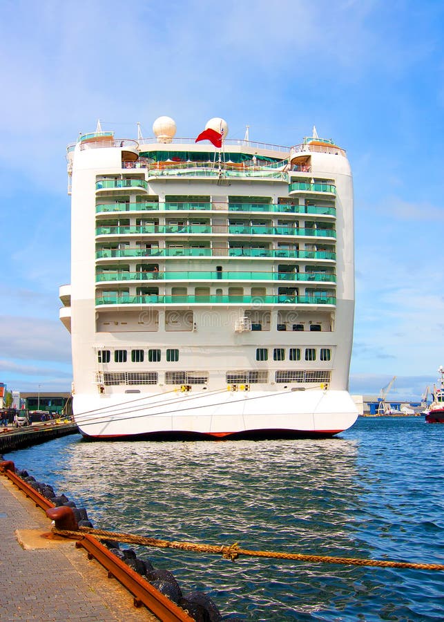 The stern of a cruise ship stock image. Image of dock - 72769901