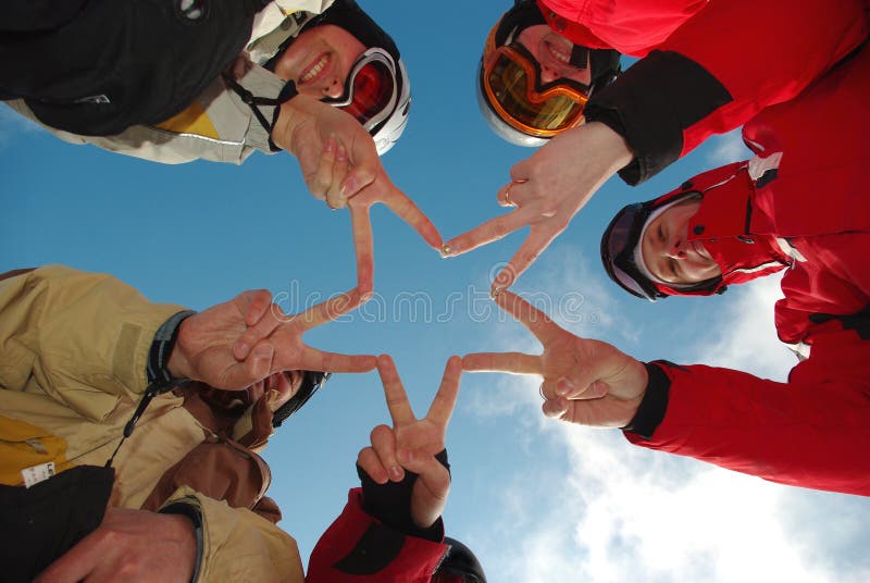 Team Stern der Finger stockbild. Bild von entspannend - 8862107