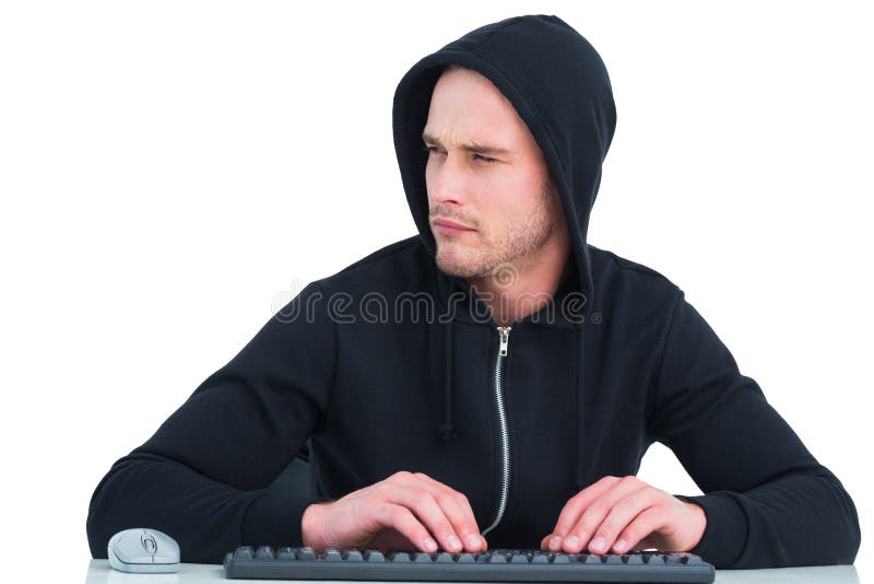 Stern Hacker Typing Keyboard Stock Photos - Free & Royalty-Free Stock ...