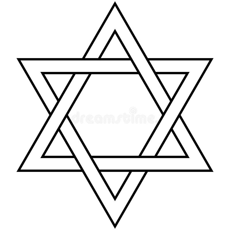 Stern Von David Icon Vector Symbol Israel-Judentum Vektor Abbildung ...