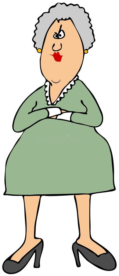 Mean Lady Cartoon