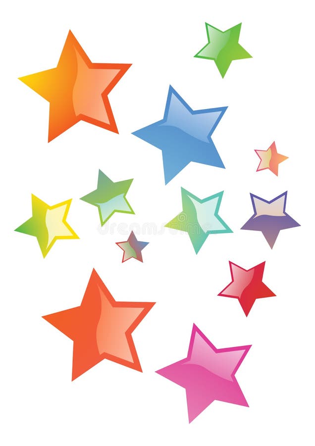 Sterne vektor abbildung. Illustration von fröhlich, gelb - 3687593