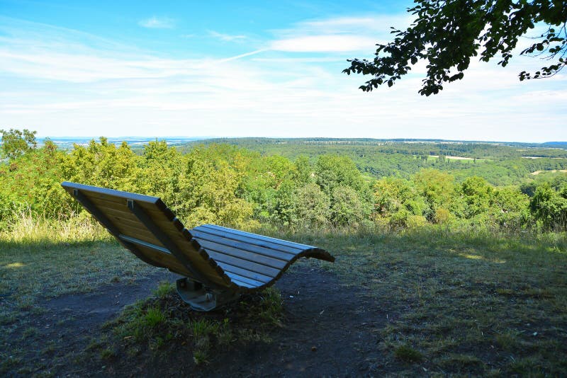 Bench on top of a hill stock image. Image of green, ground - 151799477