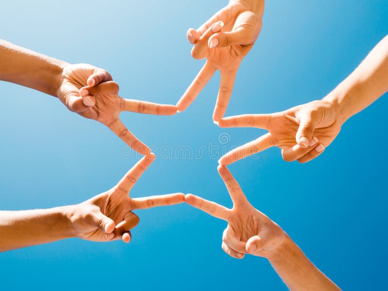 Sternfinger stockfoto. Bild von symbol, stern, teenager - 97370328