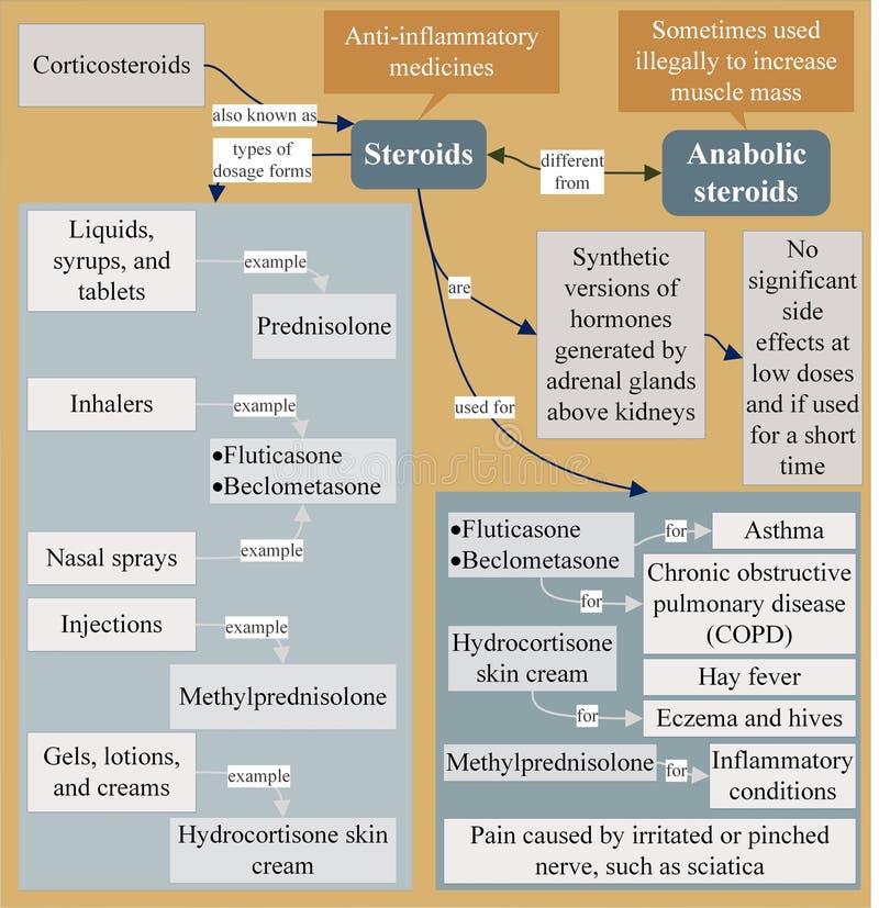 Steroids are Also Known As Corticosteroids Stock Illustration ...