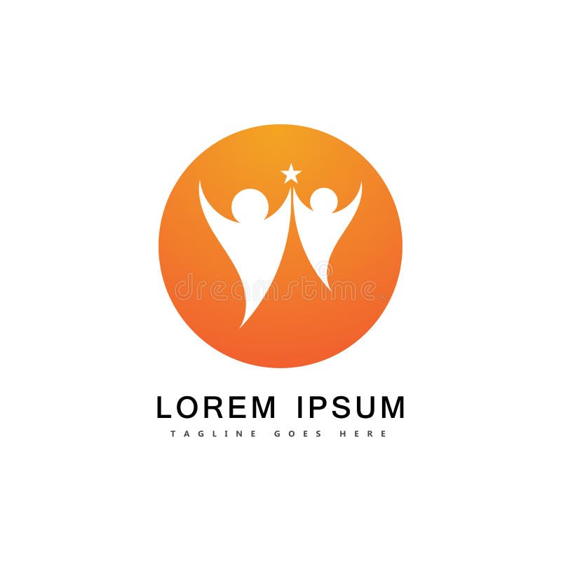 Stersucces Mensen Geven Logo En Symbolen Sjabloon. Vector Illustratie ...