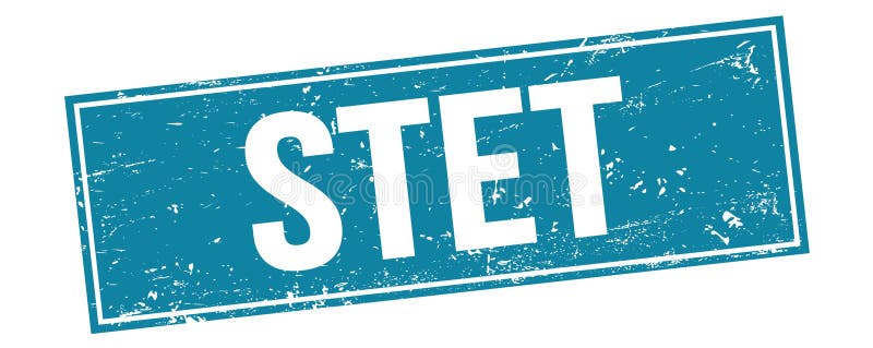 STET Text on Blue Grungy Rectangle Stamp Stock Illustration ...