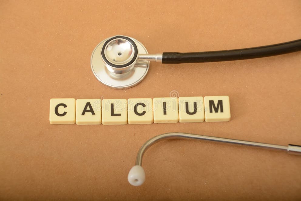 Stethoscope and Alphabet Letters with Text CALCIUM Stock Photo - Image ...
