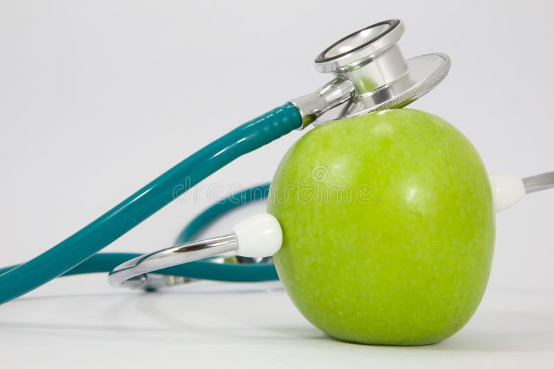 Stethoscope stock image. Image of apple, doctor, stethoscope - 42541133
