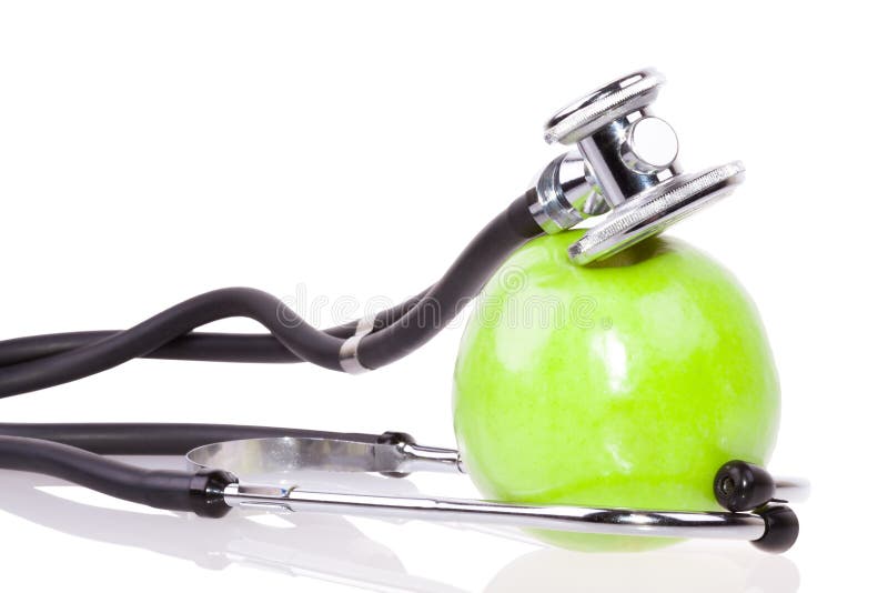 Stethoscope and apple stock photo. Image of diagnostic - 34881078