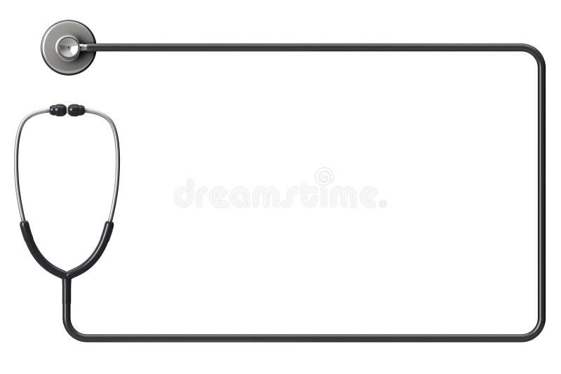 Stethoscope in Red As Frame Stock Photo - Image of border, frequency ...
