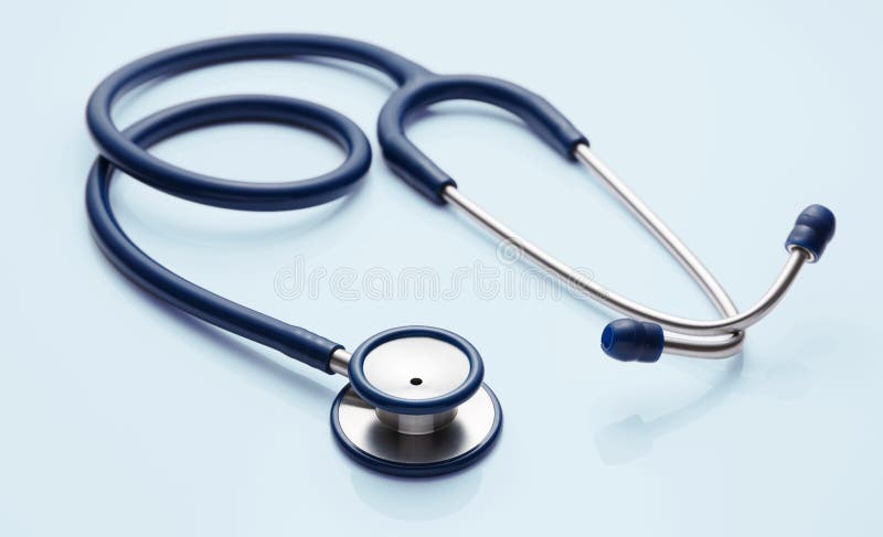 Stethoscope on Blue Background Stock Image - Image of health, treatment ...