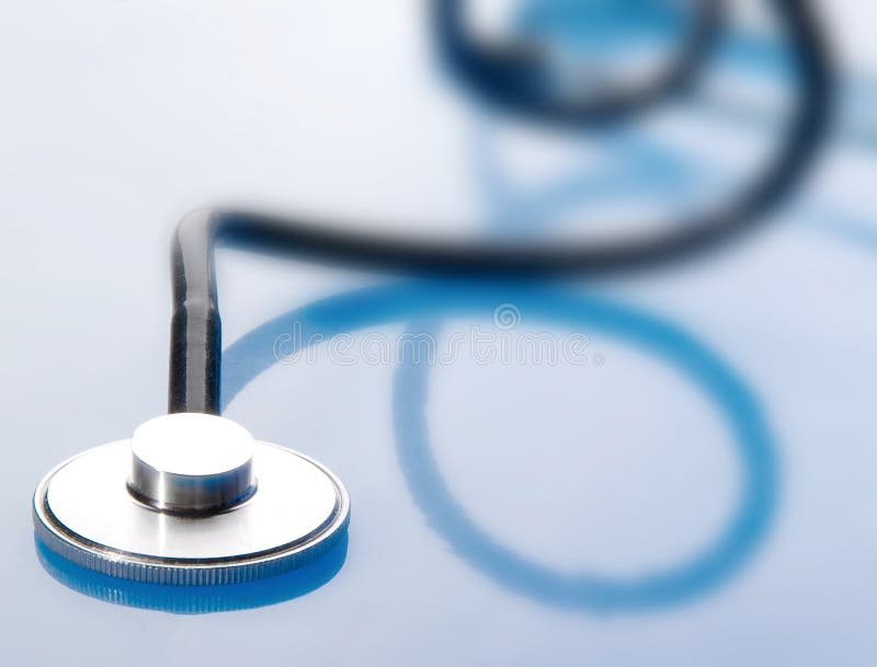 Stethoscope on Blue Background Stock Image - Image of doctor, frame ...