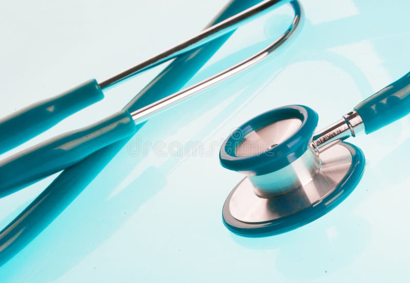 Stethoscope on Blue Background Stock Photo - Image of stethoscope ...