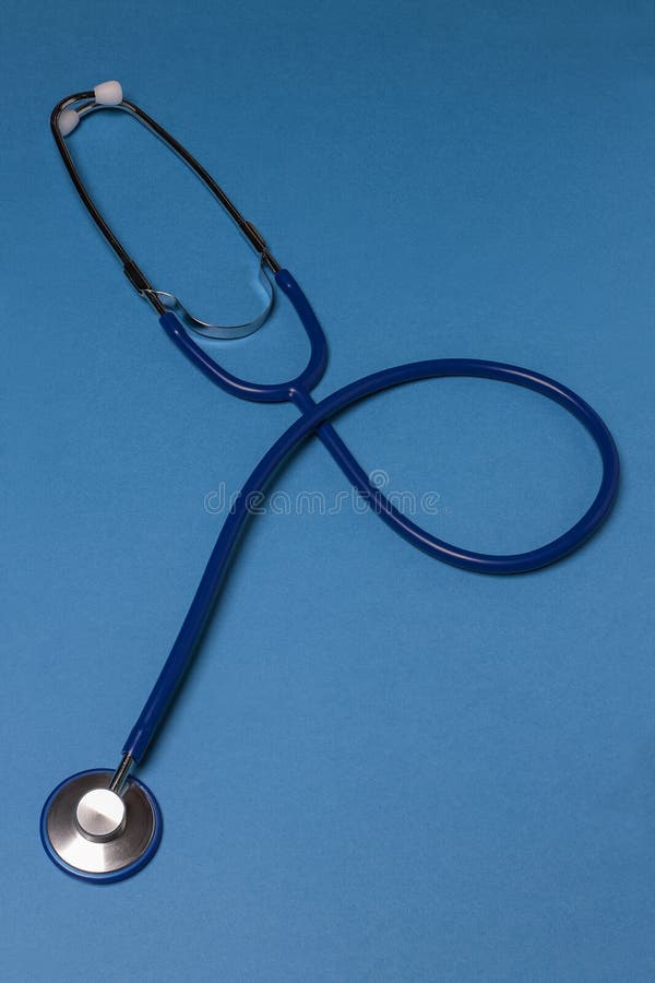 Stethoscope on Blue Background Stock Photo - Image of background, heart ...
