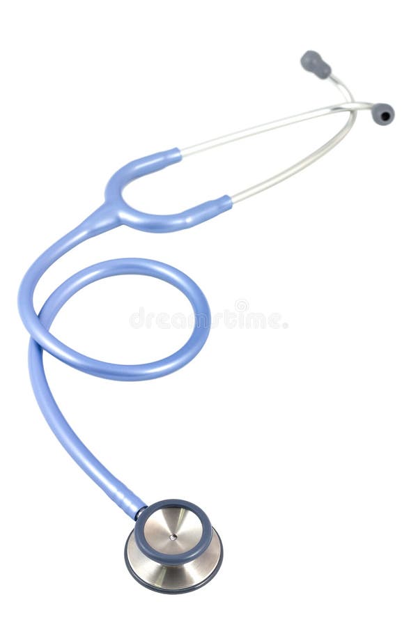 A Stethoscope on Blue Background with a Spring Flowers Stock Image ...