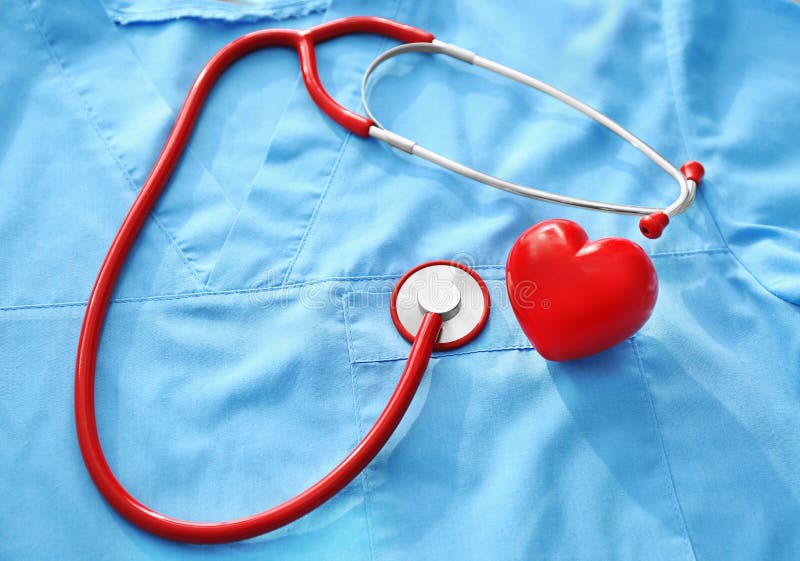 Stethoscope on Blue Doctor S Uniform Stock Photo - Image of uniform ...