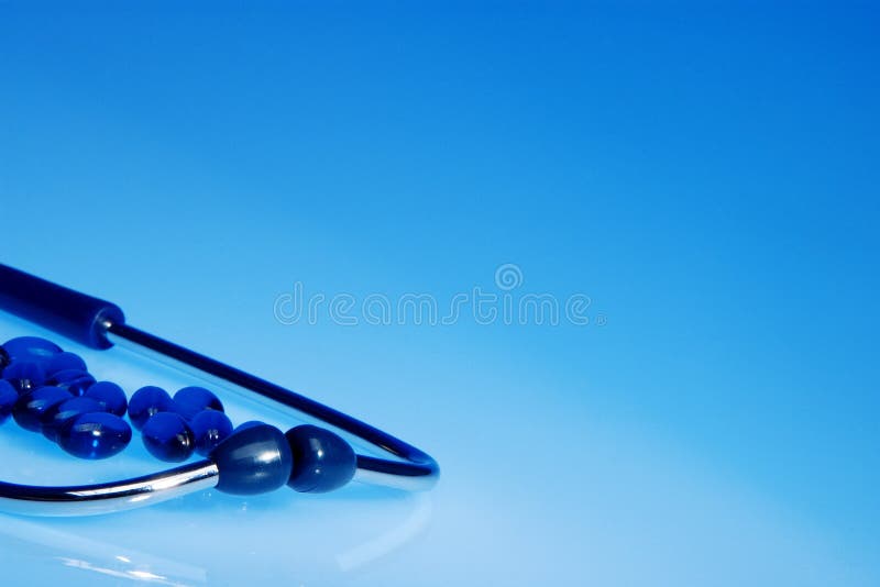Stethoscope With Blue Pills Stock Image Image Of Close Blue 27233217