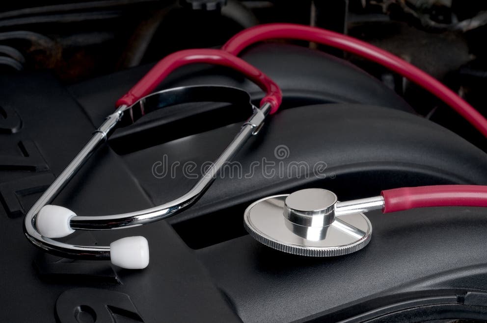 Stethoscope on a Car Engine Stock Image - Image of mechanical, listen ...