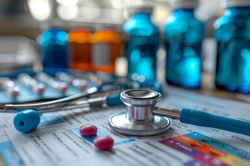 Stethoscope on Chart and Graph, Medical , Analyzing Concept Stock Image ...