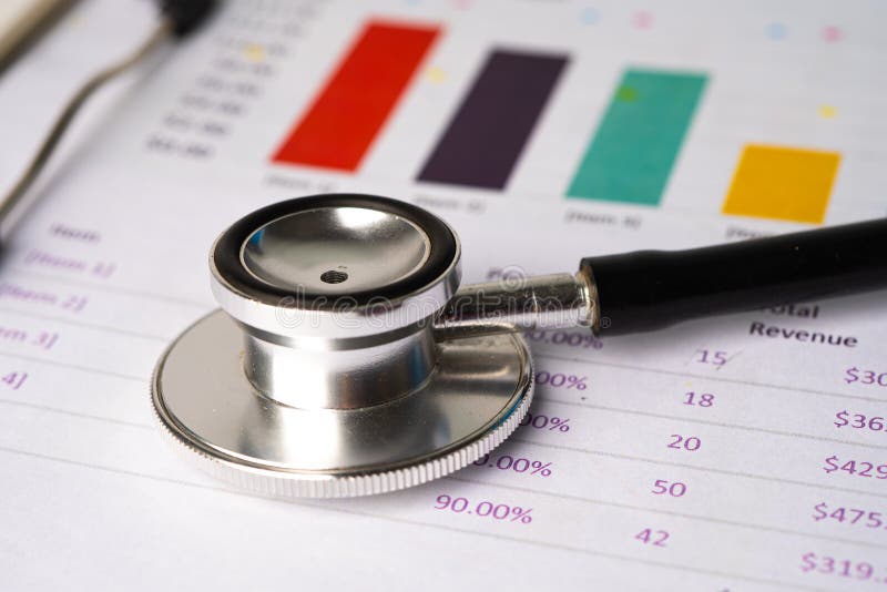 Stethoscope on Chart or Graph Paper, Financial, Account, Statistics and ... Stethoscope on Chart or Graph Paper, Financial, Account, Statistics and ...