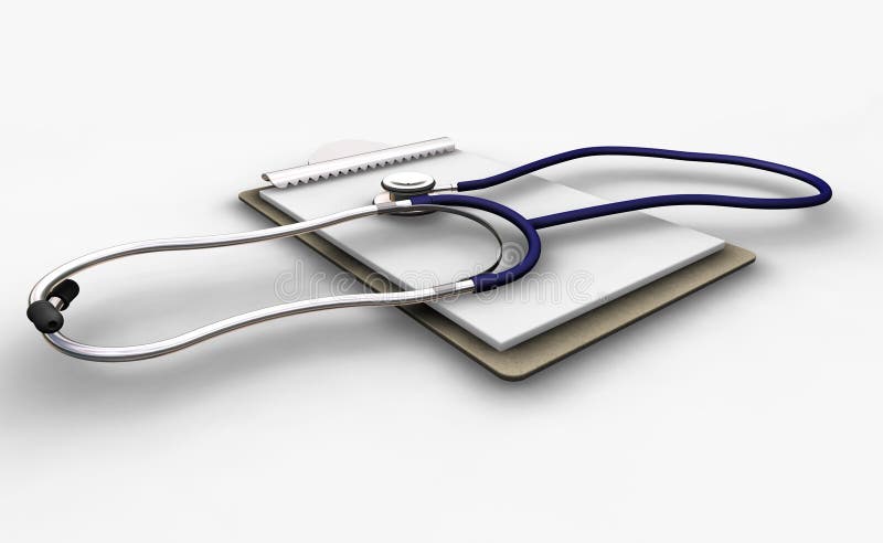 Stethoscope on clipboard stock photo. Image of message - 1005980