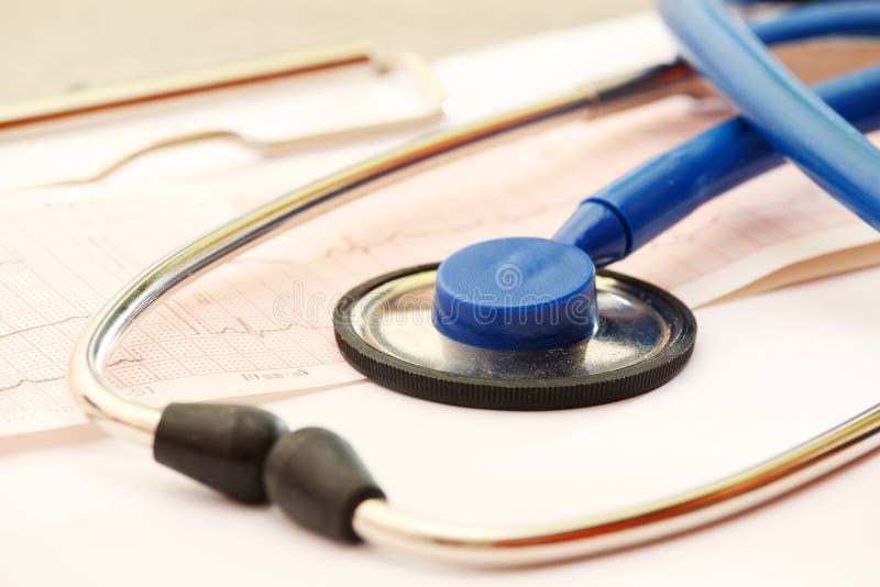 A Stethoscope and a Clipboard for Notes As a Medical Check Concept ...